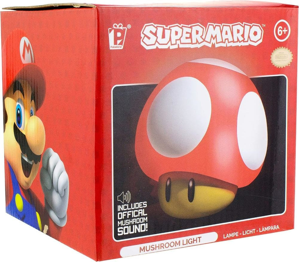 Paladone World of Nintendo Super Mario Red Mushroom Light With Sound ...