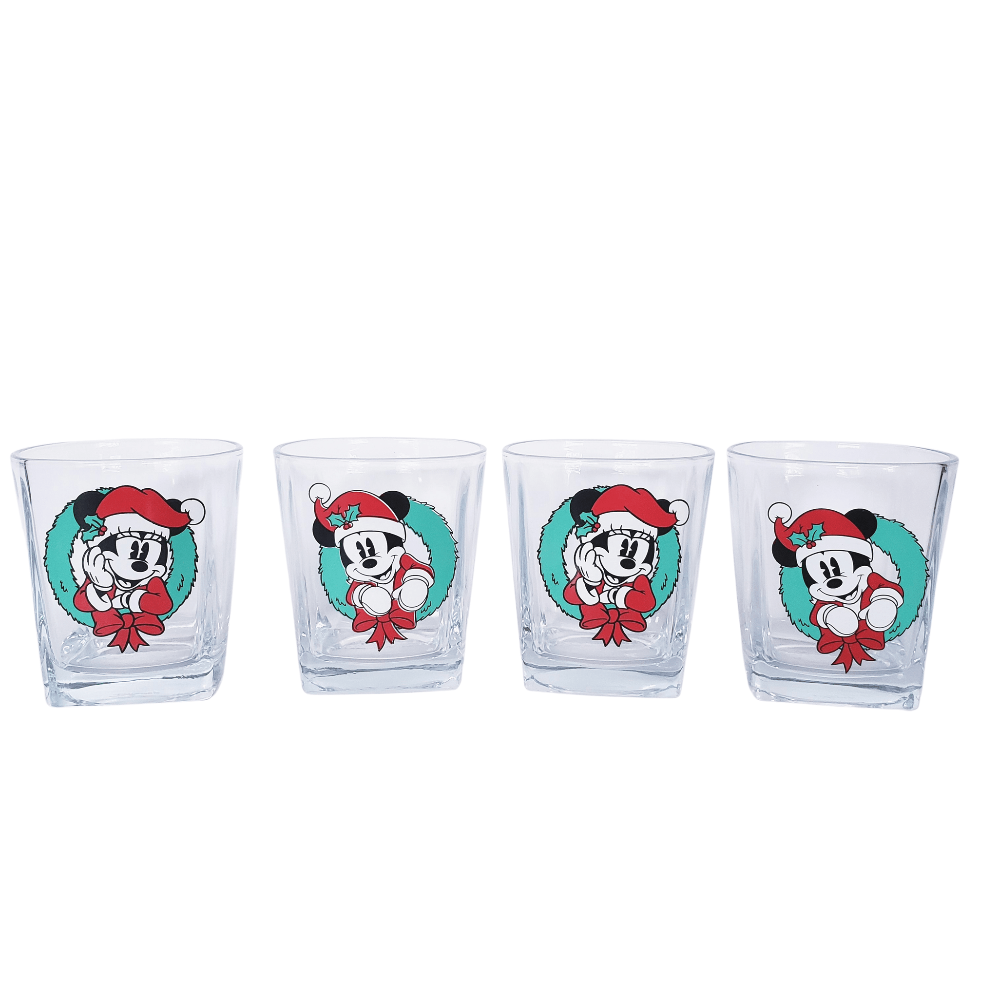Disney Mickey & Minnie Mouse Christmas Glassware Set 9oz – Collective ...